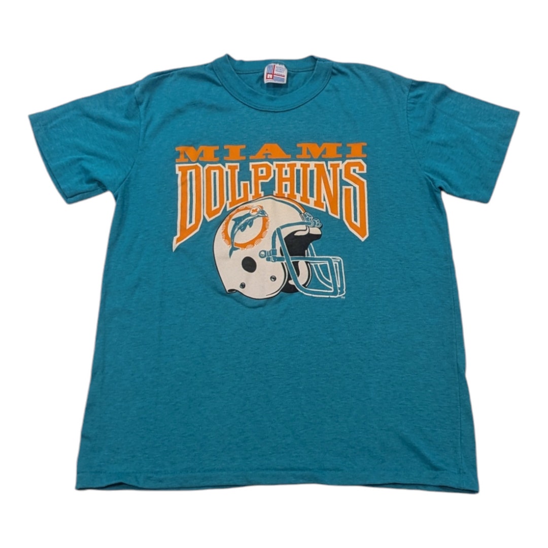 Vintage 80s Miami Dolphins NFL Football Single Stitch Shirt Large - Etsy