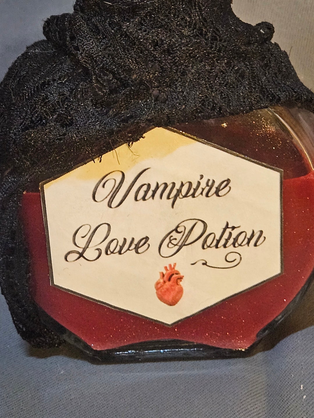 Vampire Love Potion Vampire Potion Bottle Red Potion Bottle - Etsy