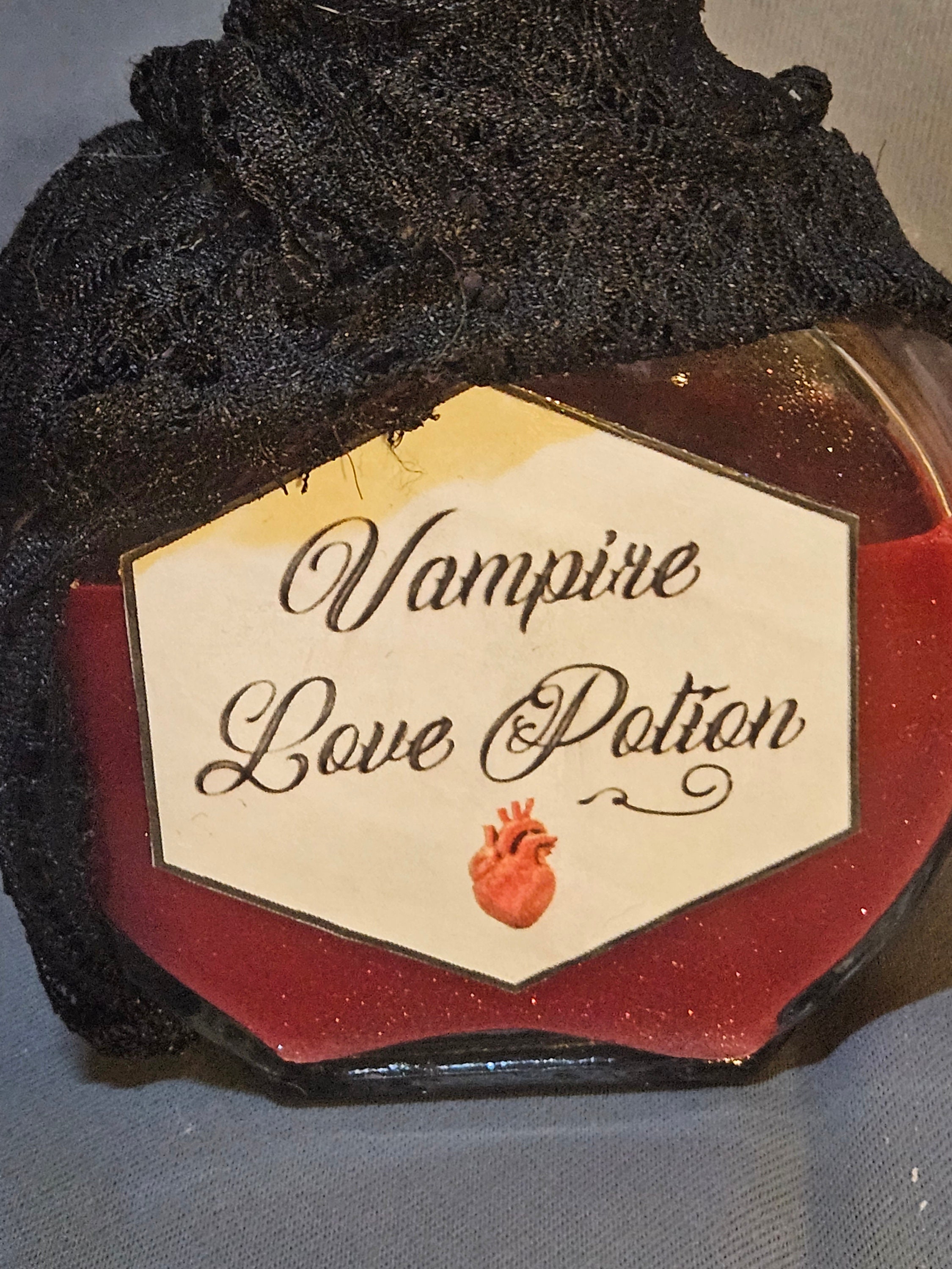 Vampire Love Potion Vampire Potion Bottle Red Potion Bottle - Etsy