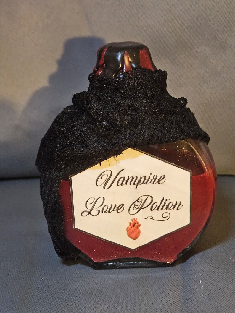 Vampire Love Potion Vampire Potion Bottle Red Potion Bottle - Etsy