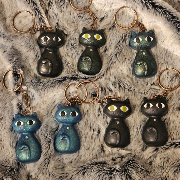 Cat Keychain - Etsy
