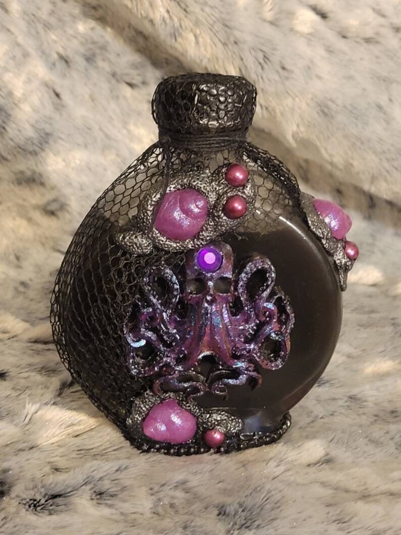 Octopus Ink Potion Bottle Cephalopod Ink Black and Purple Potion Bottle ...