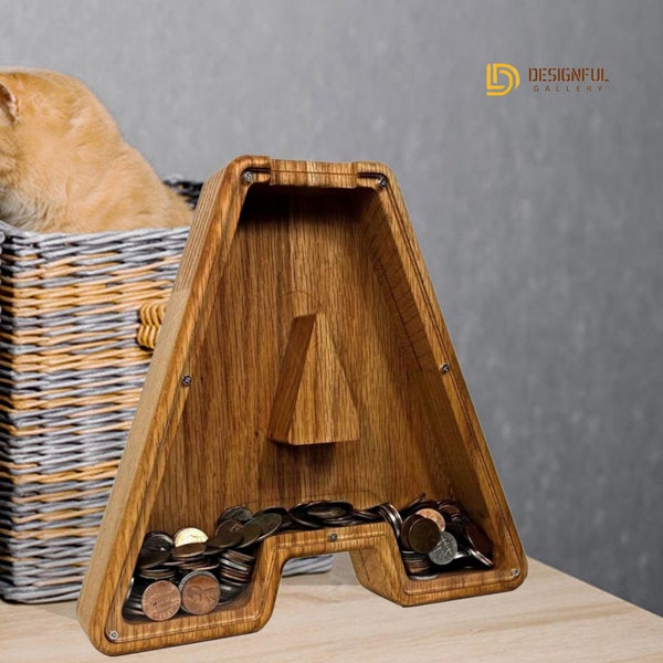 Wood Piggy Bank - Etsy