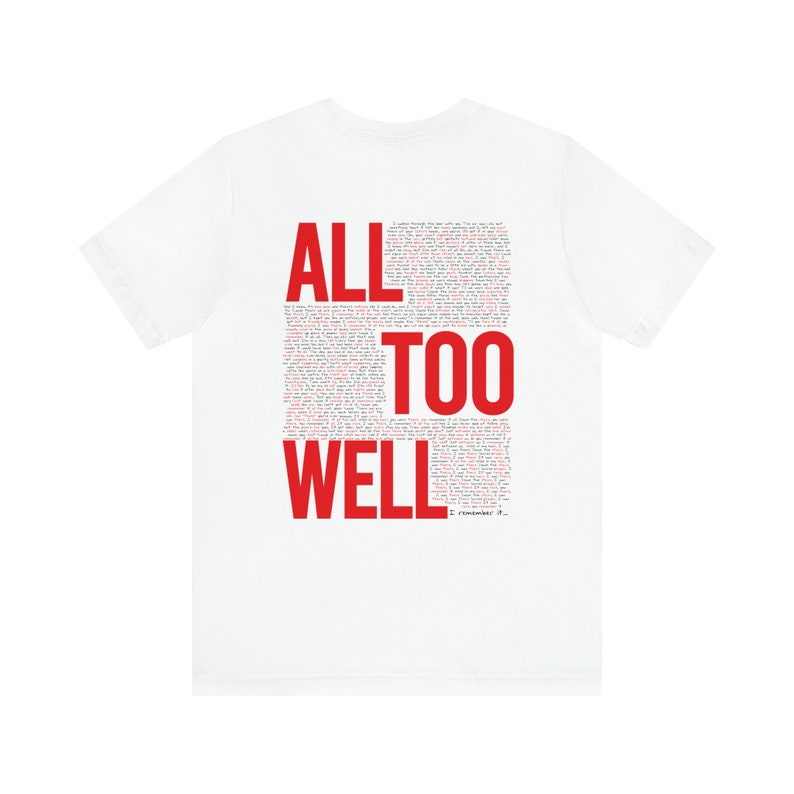 All Too Well Shirt, All Too Well Shirt Two Side Printed, the Tour 2023 ...