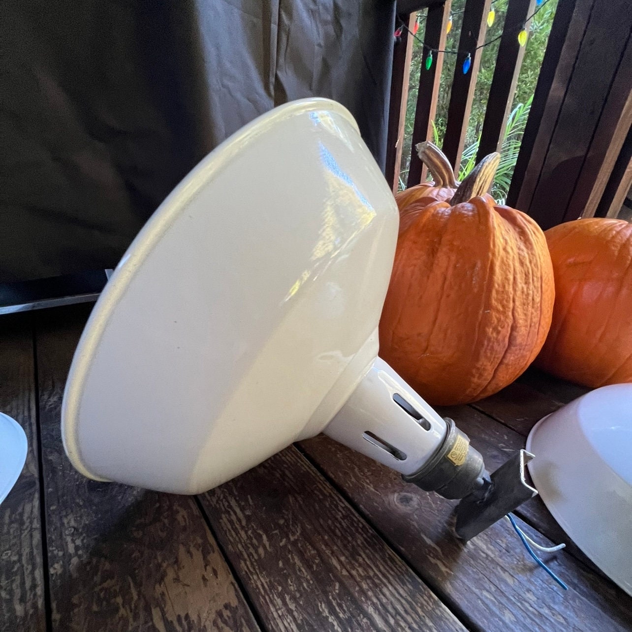 Vintage White Benjamin Barn/factory/industrial Enamel Pendant Light ...