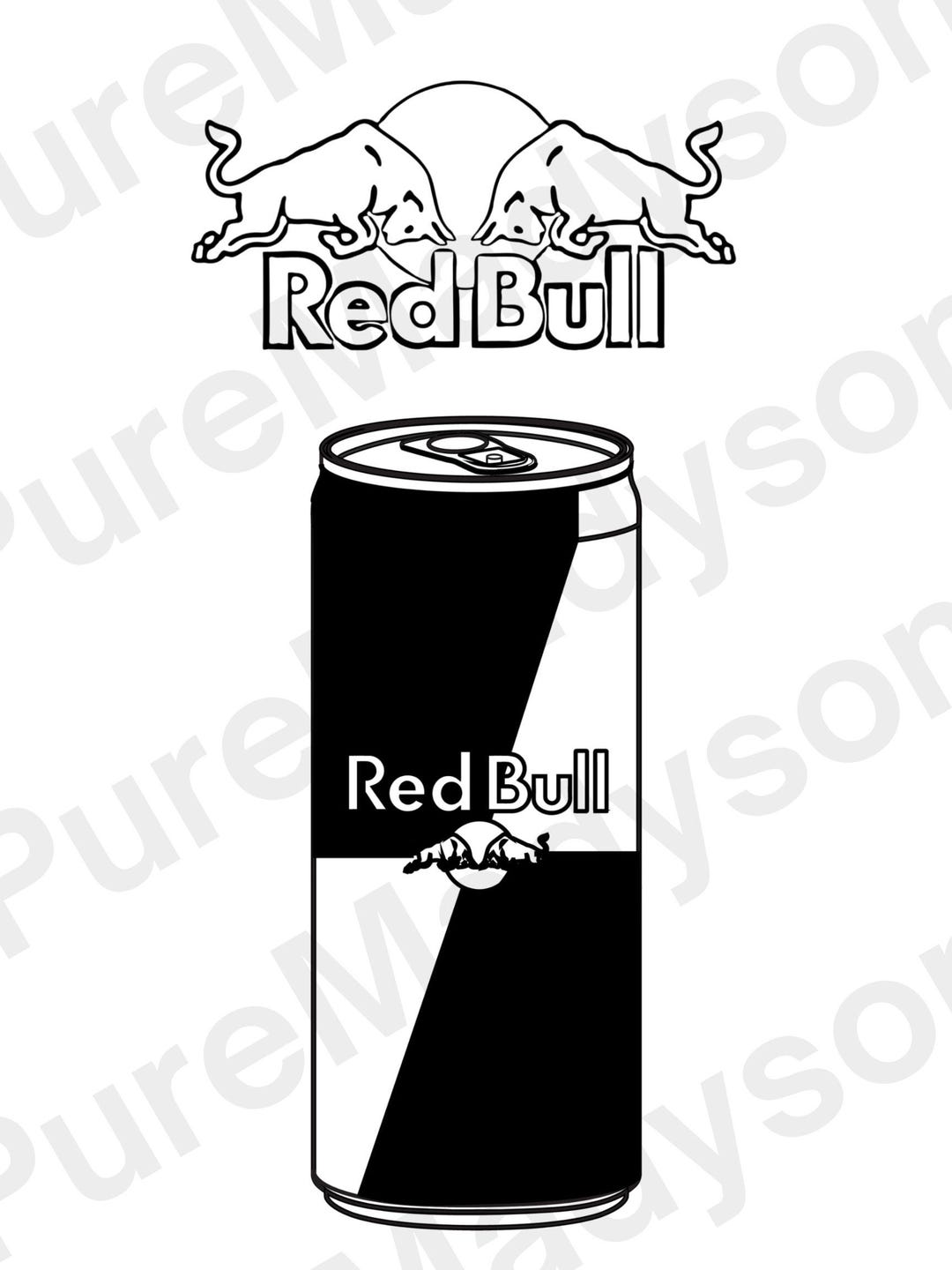 Red Logo Bull Logo SVG | Red Energy Bull Energy Drink SVG Cut File and ...