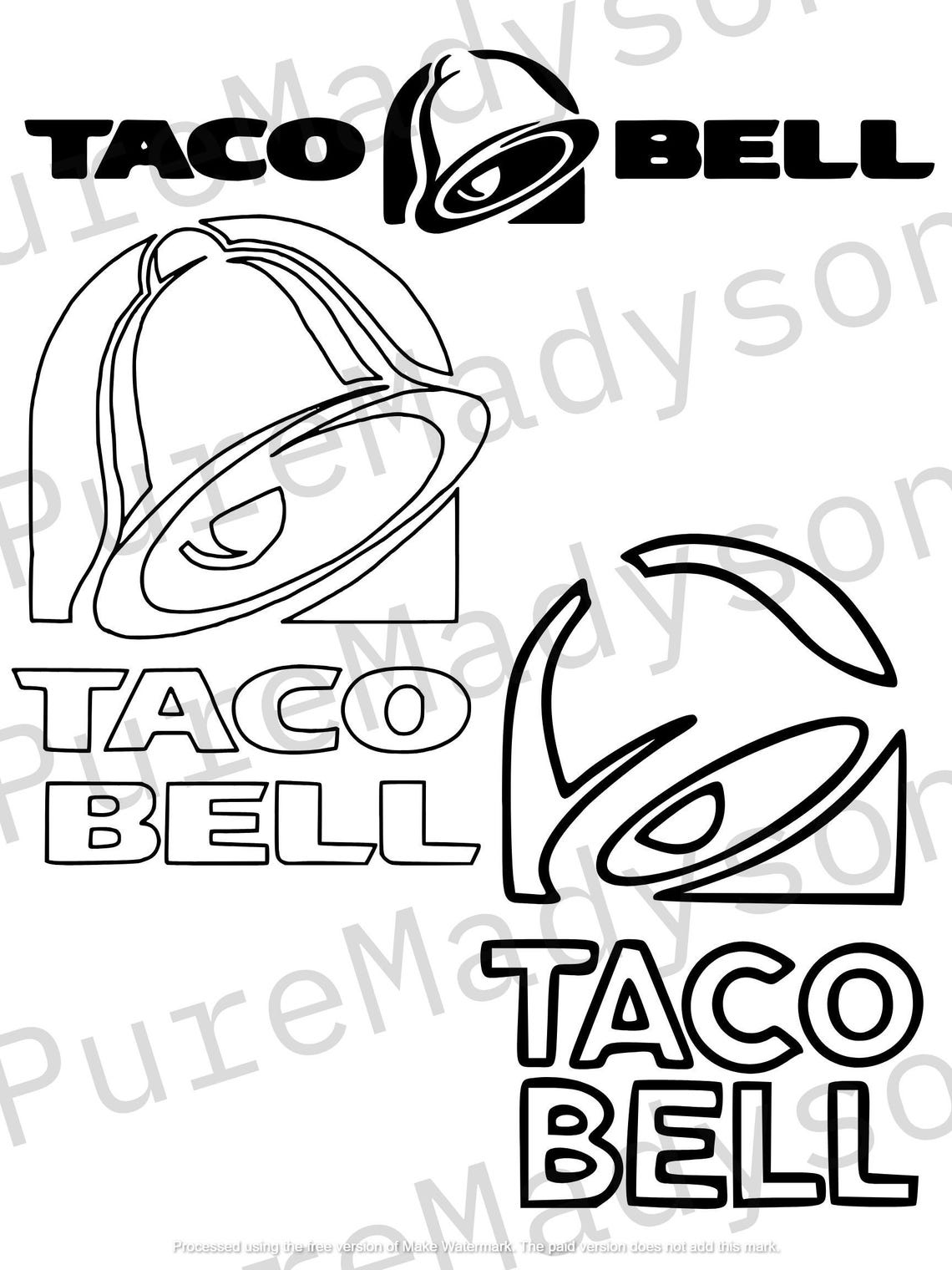 Taco Logo Bell Logo SVG | Taco Fast Food Bell | SVG Cut File - Etsy