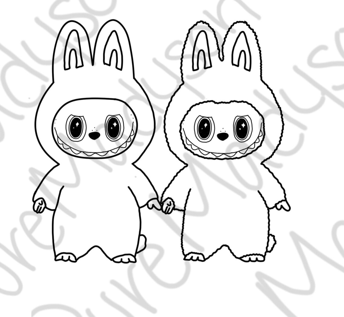 Labubu JPG and PNG | Labubu Popmart | Cut File | Fuzzy and Non-fuzzy - Etsy