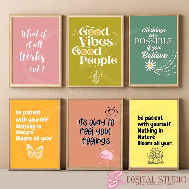 Therapy Poster Bundle of 27, Therapist Office Décor, Minimalist Carl ...