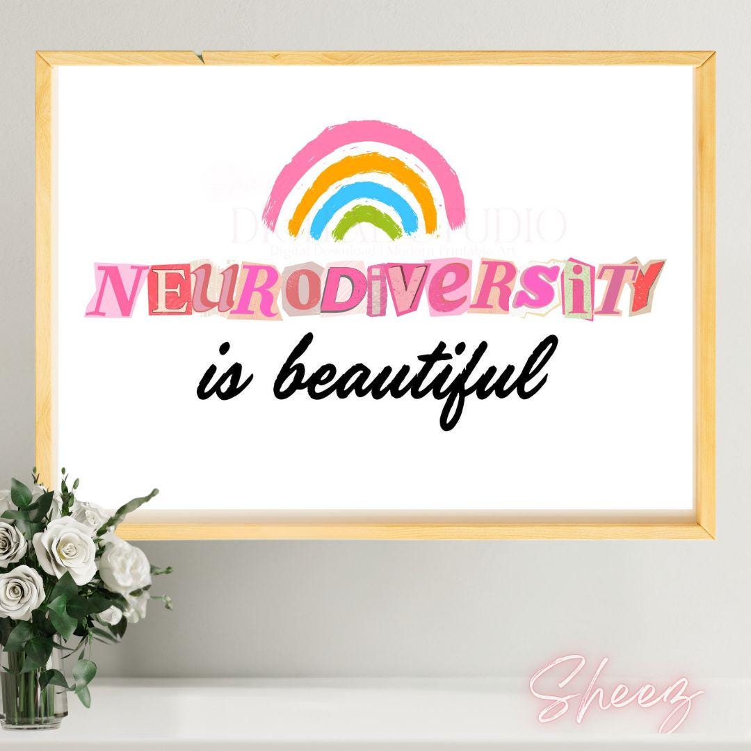 Neurodiversity is Beautiful Poster, Autism/adhd Acceptance ...