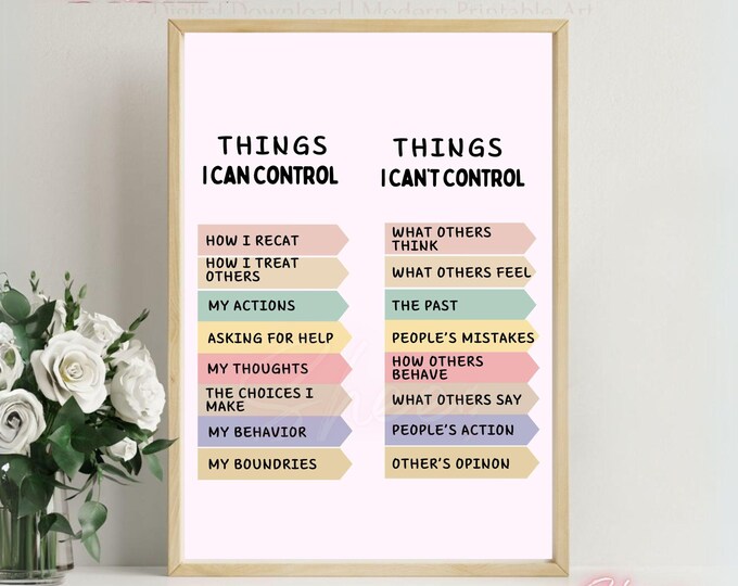 What I Can/cannot Control - Etsy Canada