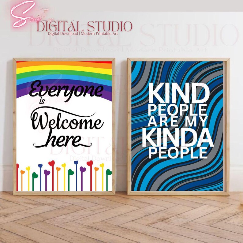 Set of 12 Diversity and Inclusion Posters, School Counselor Office ...