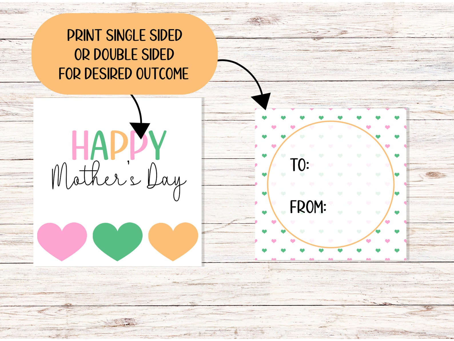 2 Square Printable Mothers Day Gift Tag Printable Cookie Tag - Etsy