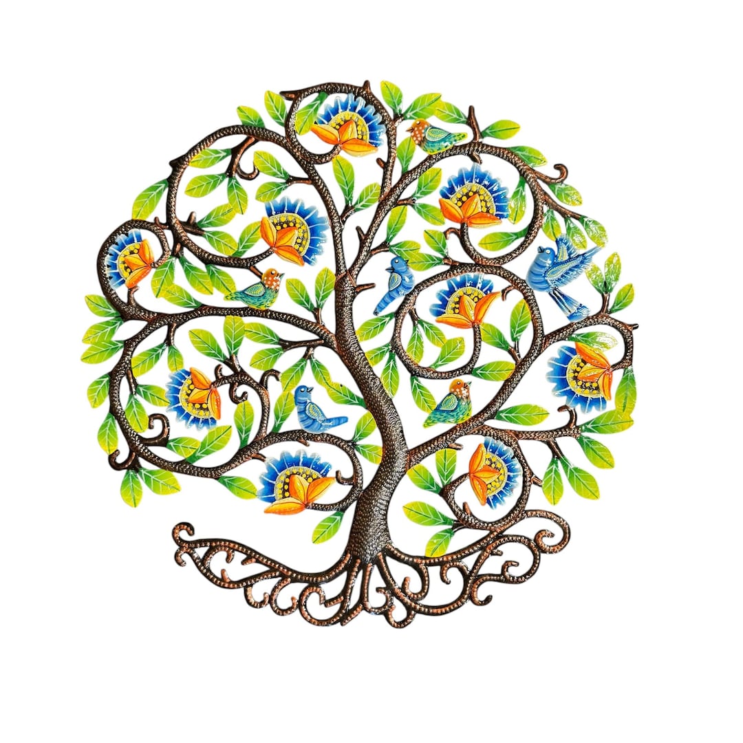 Wildflowers and Birds Tree of Life - Etsy
