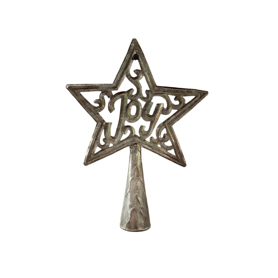 Metal Tree Topper- Joy - Etsy