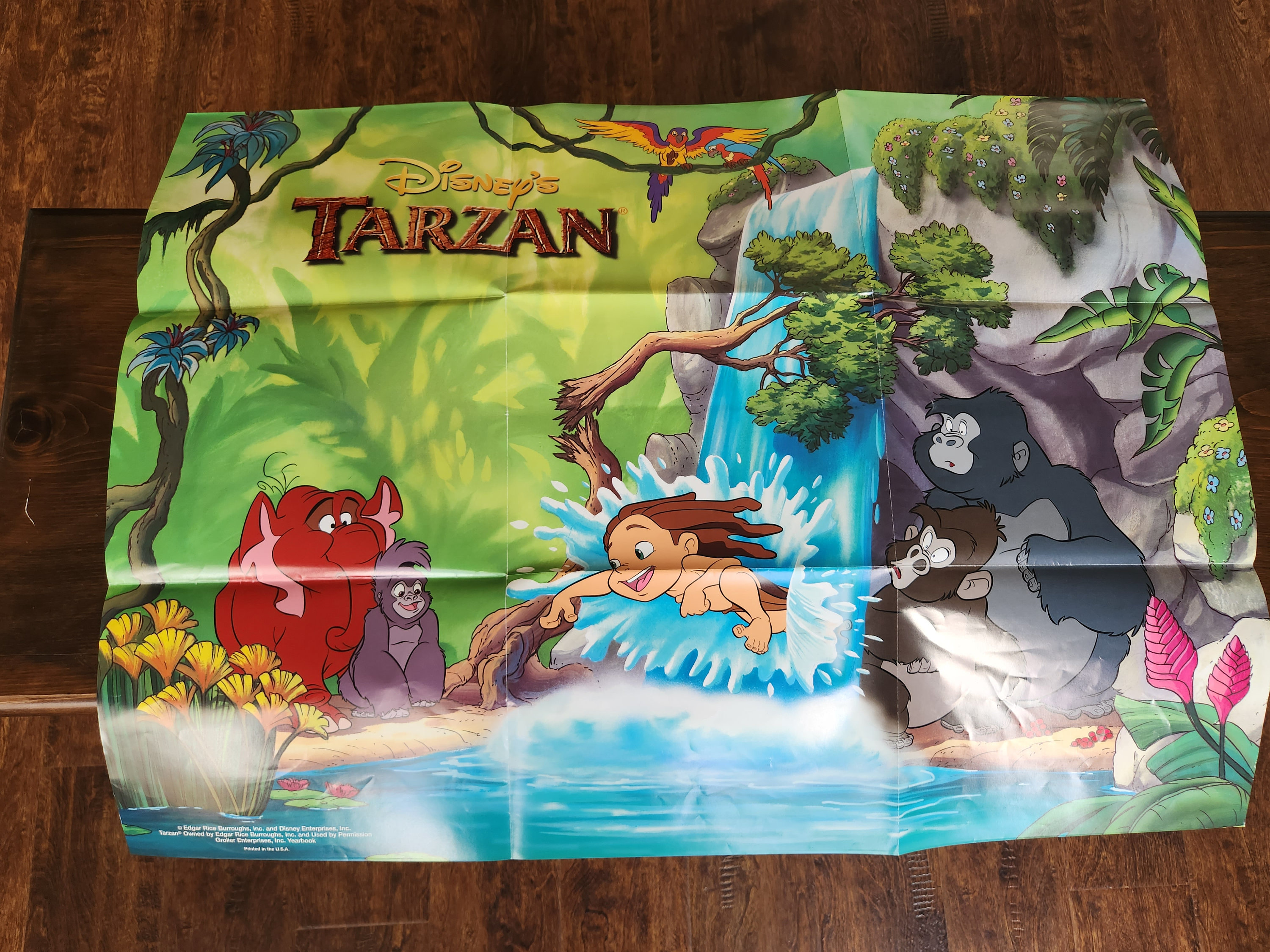 Disney Animated Tarzan Movie Poster 90s 30x22 Full Color Baby Tarzan - Etsy
