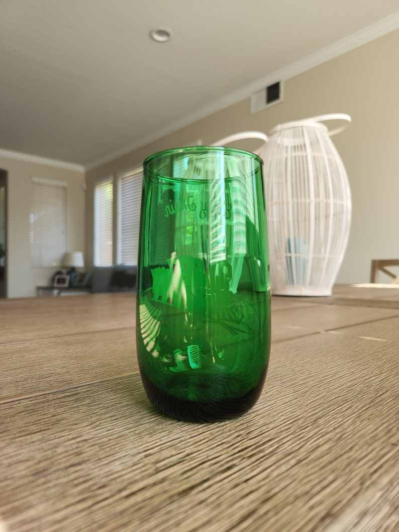 50s Anchor Hocking early Train Roly Poly Green Glass - Etsy