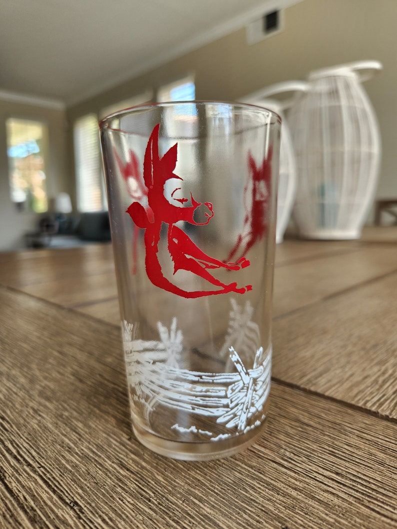 Hazel Atlas Deer White Picket Fence Glass Tumbler - Etsy