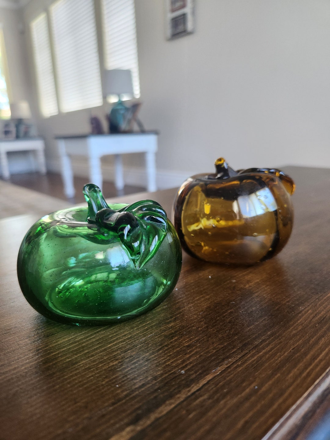 Vintage Hand Blown Glass Apples - Etsy