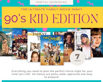 Family Movie Night Menu - Etsy