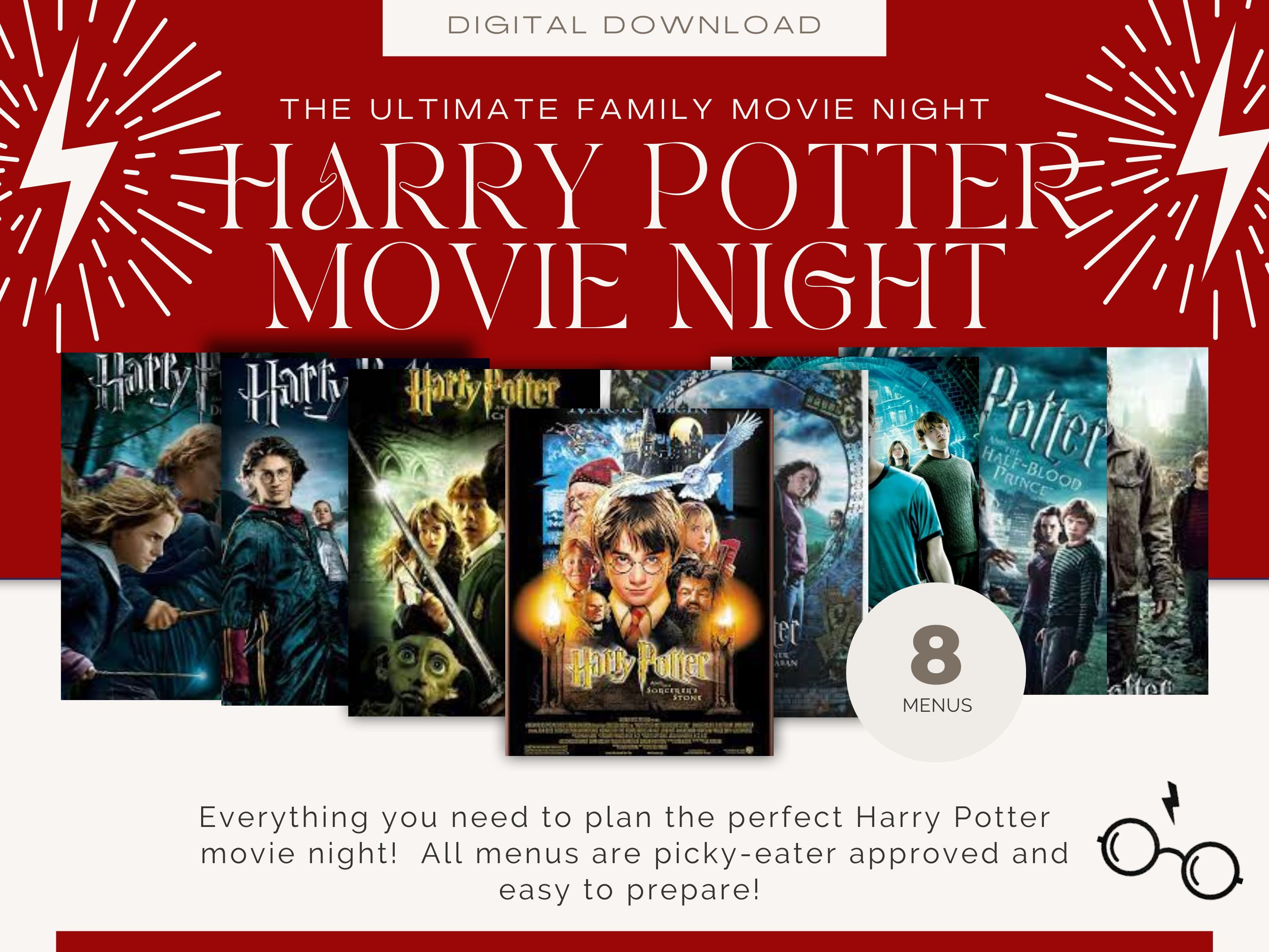 Magic Edition Family Movie Night- 8 Menus - Etsy