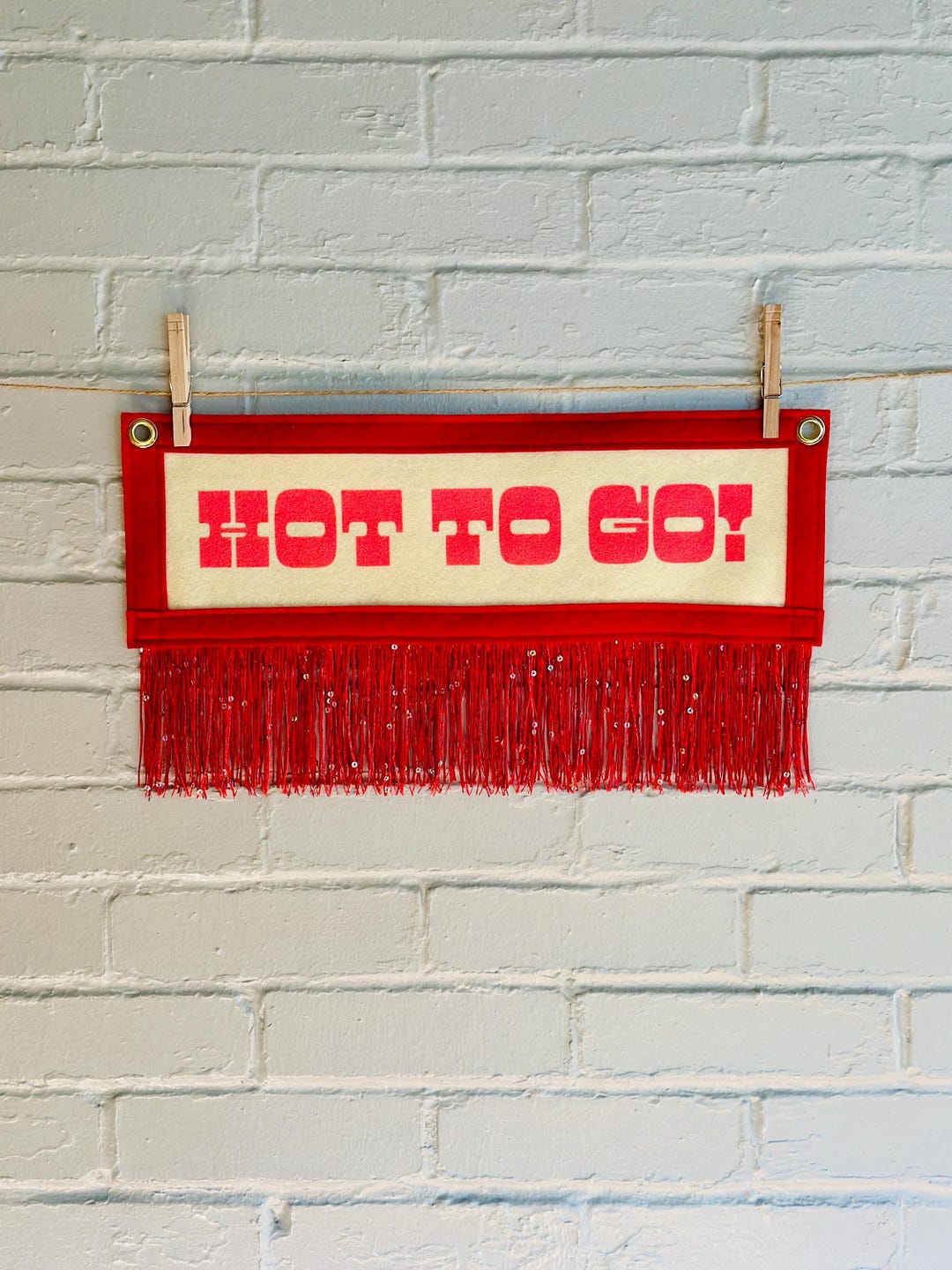 Hot to Go! Wool Felt Banner | Chappell Roan Wall Art | Feminomenon Gift ...