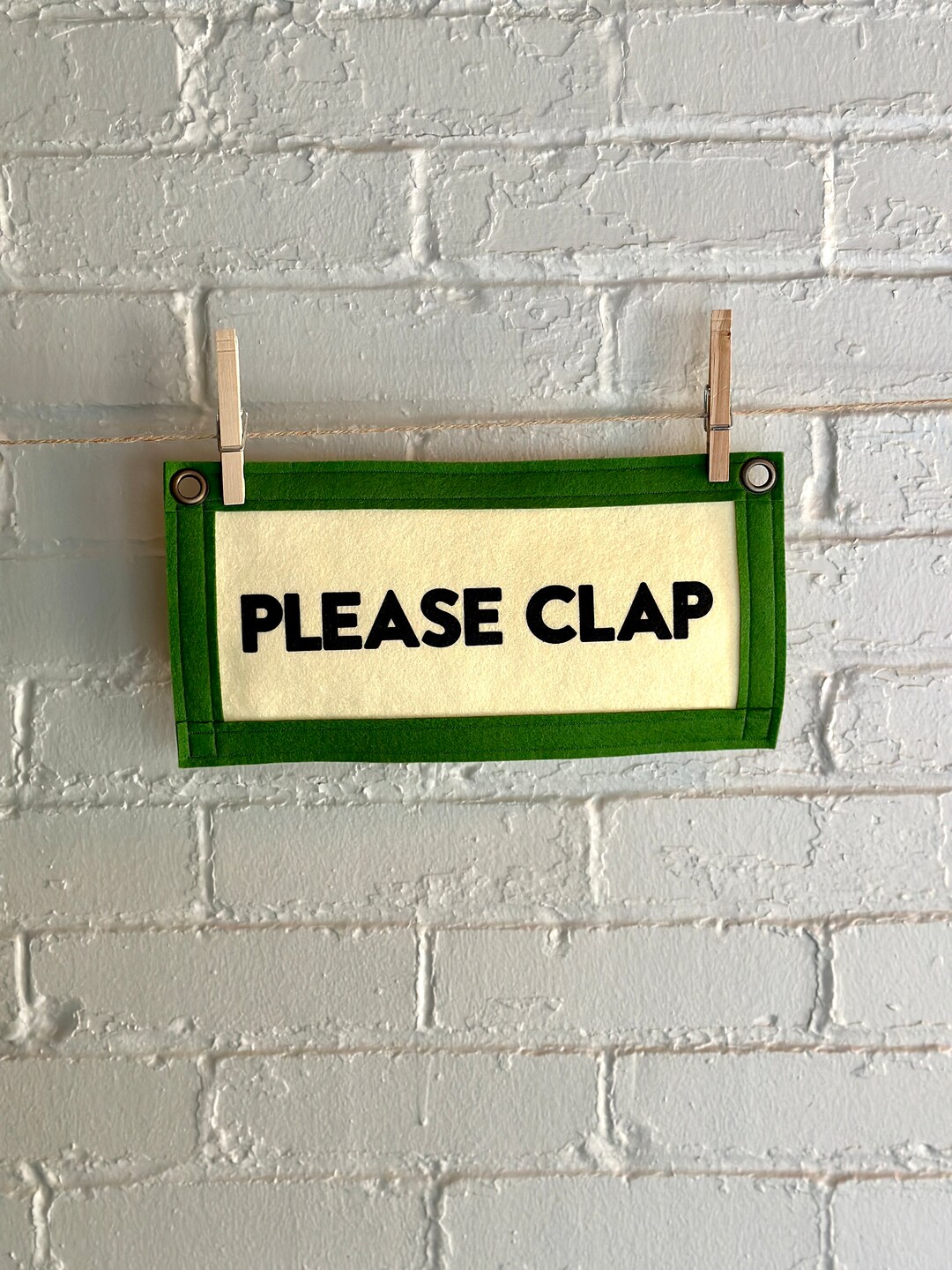 Please Clap - Felt Tiny Banner - Etsy