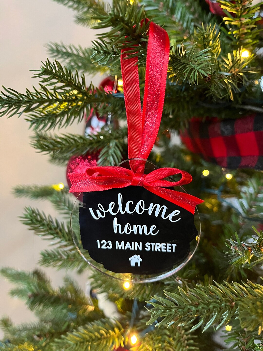 Custom Acrylic Address Ornament House Closing Gift New - Etsy