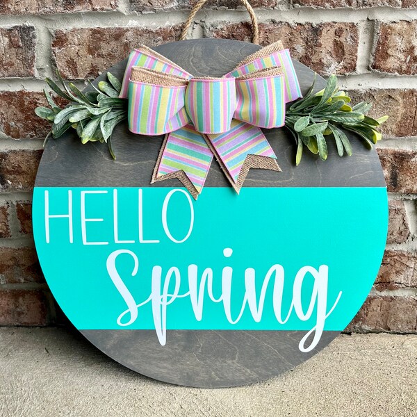 Hello Spring Door Hanger - Etsy