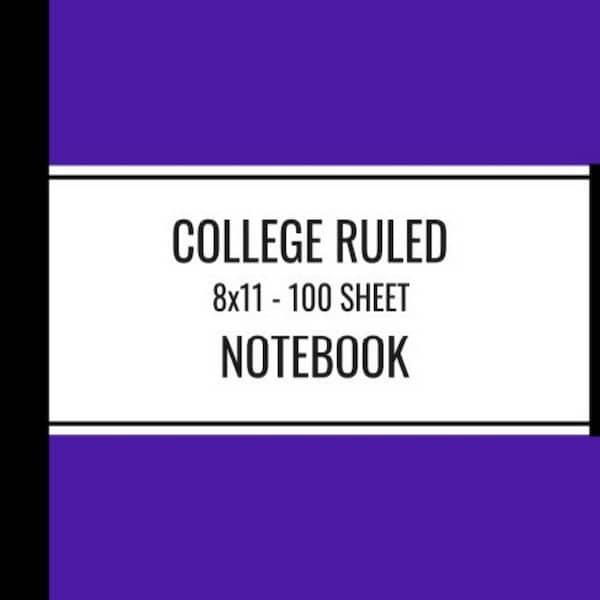 College Ruled Notebook - Etsy