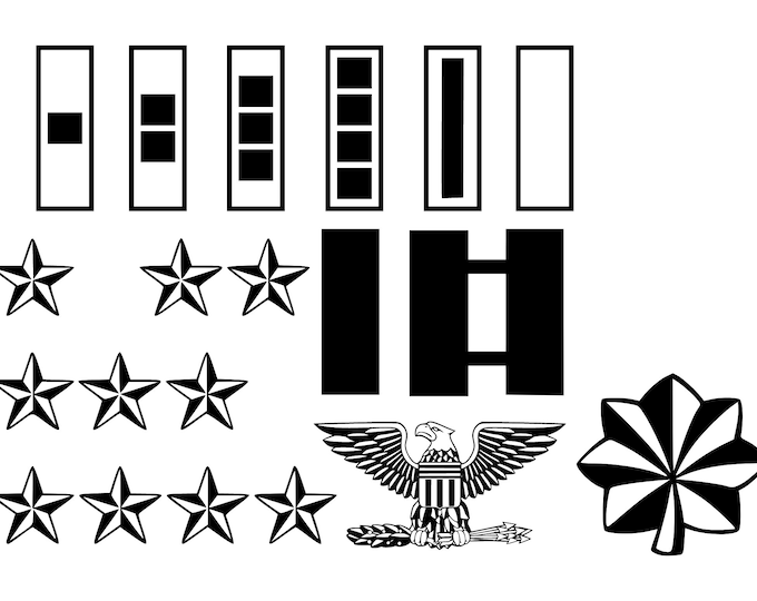 Army Enlisted Rank Decals - Show Your Military Pride or Support - Etsy