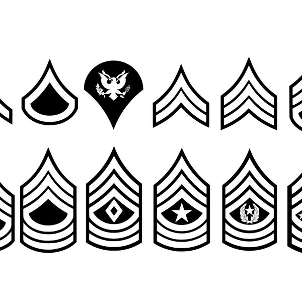 Army 1st Rank Svg - Etsy Ireland