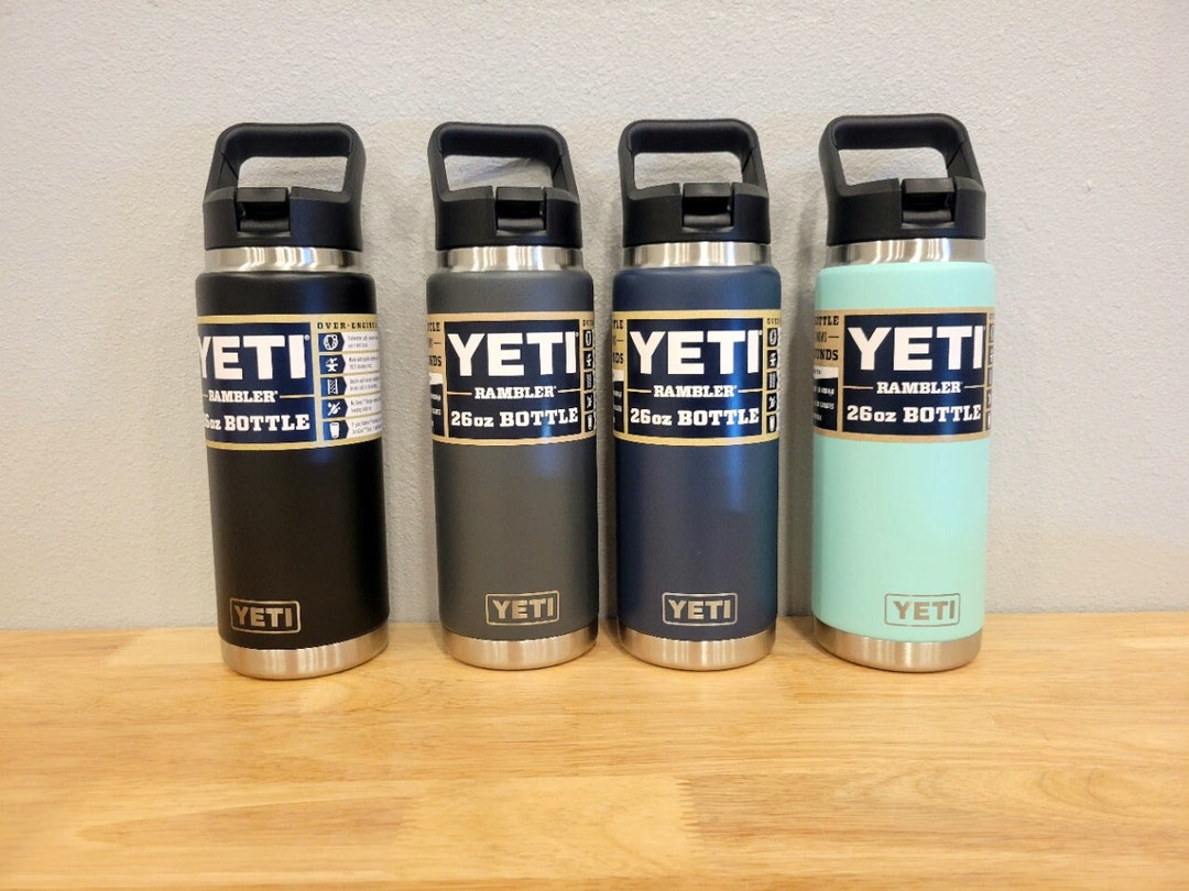 Custom Engraved YETI Water Bottle W/ Straw Cap - Personalized YETI 26 ...