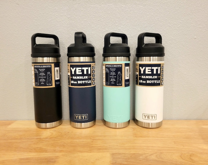 Custom Engraved YETI Water Bottle With Chug Cap - Personalized YETI 18 ...