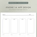 IPhone 14: App Design Notepad - UX/UI - Printable PDF Wireframe ...