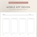 App Design Printable Sketchbook - Mobile UX/UI Wireframe Template - PDF ...