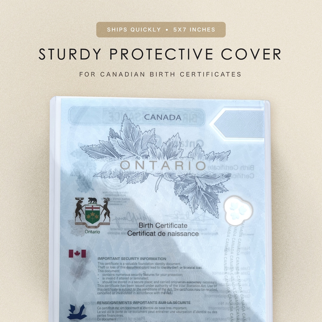 Clear Protective Cover for Birth Certificates - 5x7 Sturdy Plastic ...