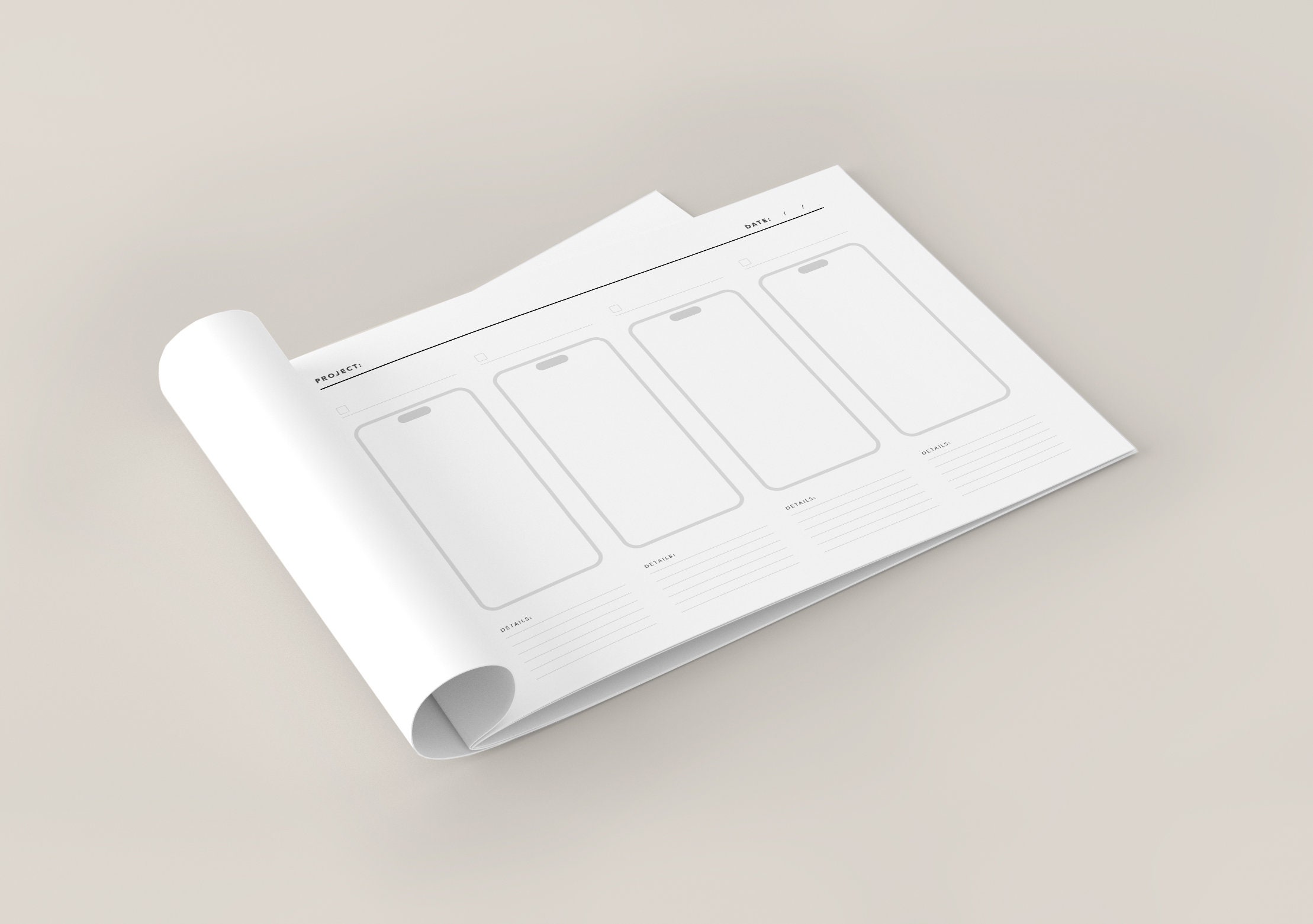 IPhone 14: App Design Notepad - UX/UI - Printable PDF Wireframe ...