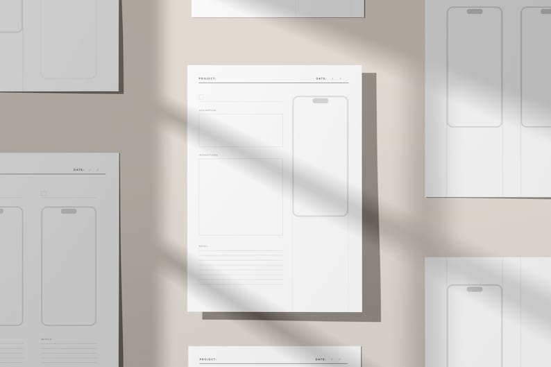 IPhone 14 App Design Worksheets - UX/UI Wireframes - Printable ...