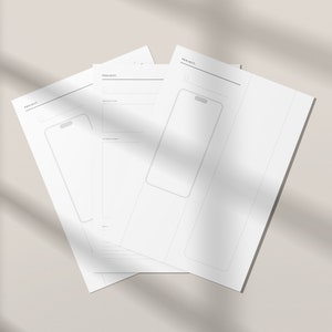 IPhone 14 App Design Worksheets - UX/UI Wireframes - Printable ...