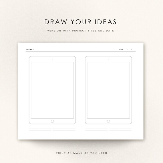 Ipad Wireframe Sketch