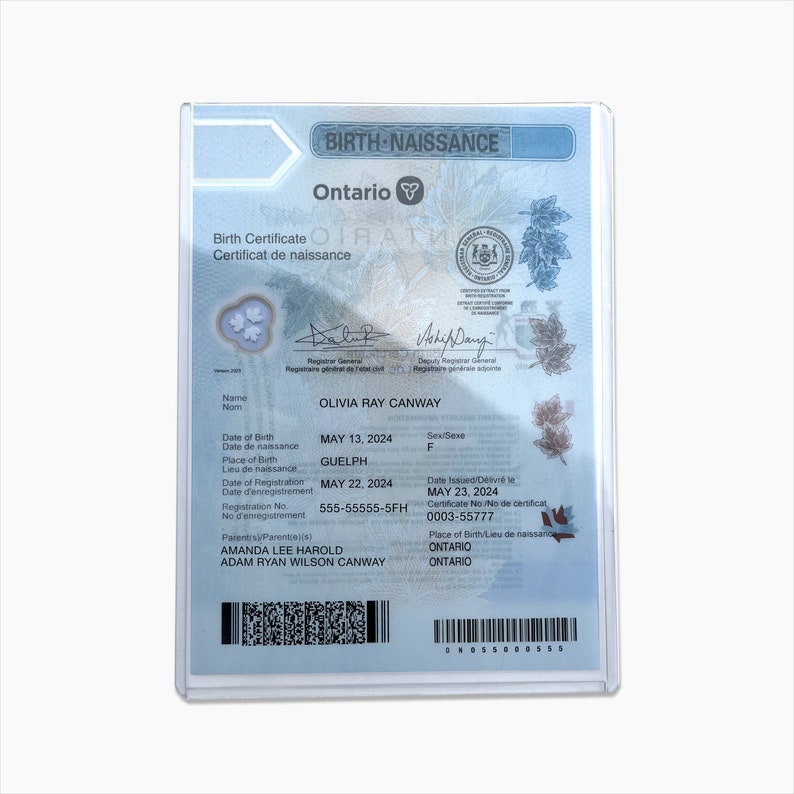 Clear Protective Cover for Birth Certificates 5x7 Sturdy Plastic Sleeve ...