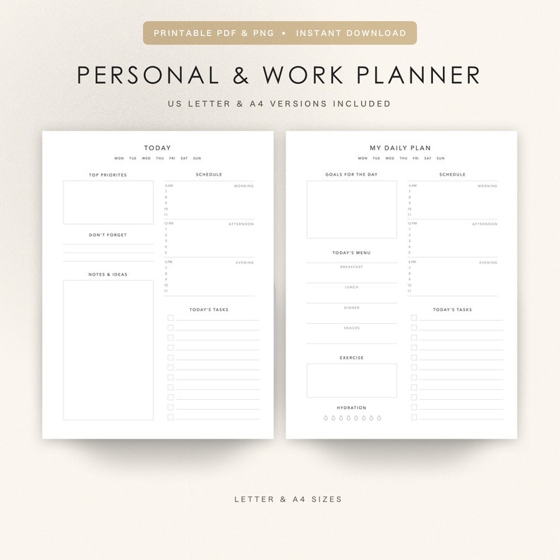 NEW 2023 Personal & Work Daily Planner: Goals Top Priorities - Etsy