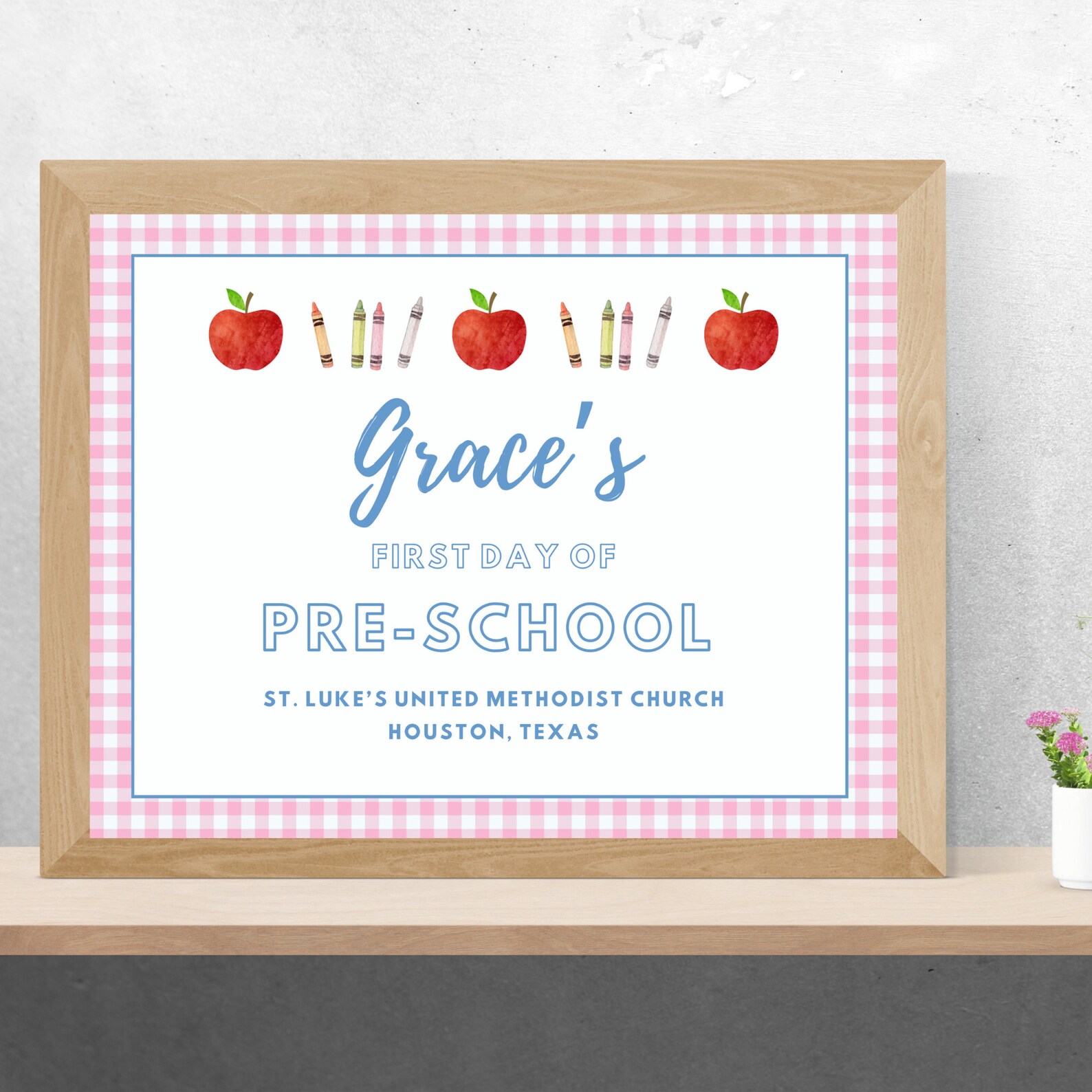 First Day of School Sign, First Day Photo Prop, First Day of School ...