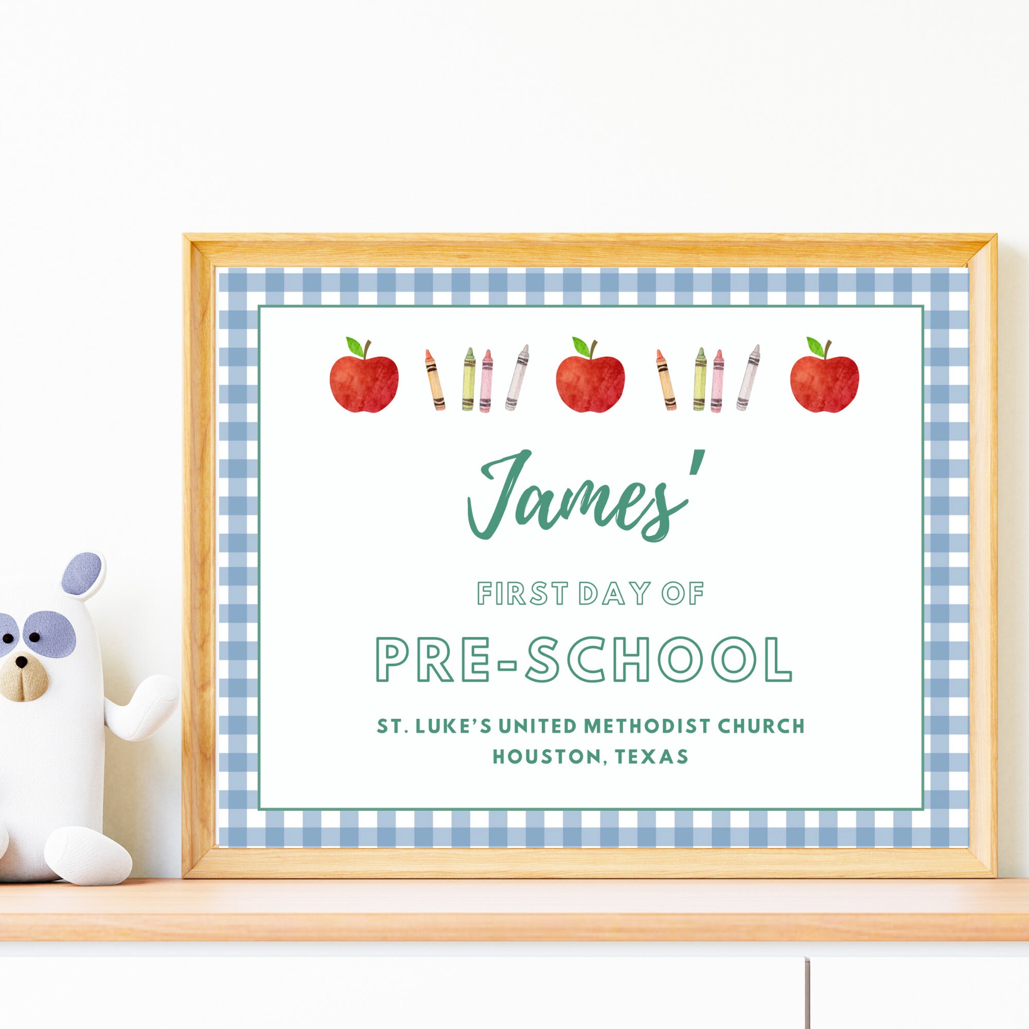 First Day of School Sign, First Day Photo Prop, First Day of School ...