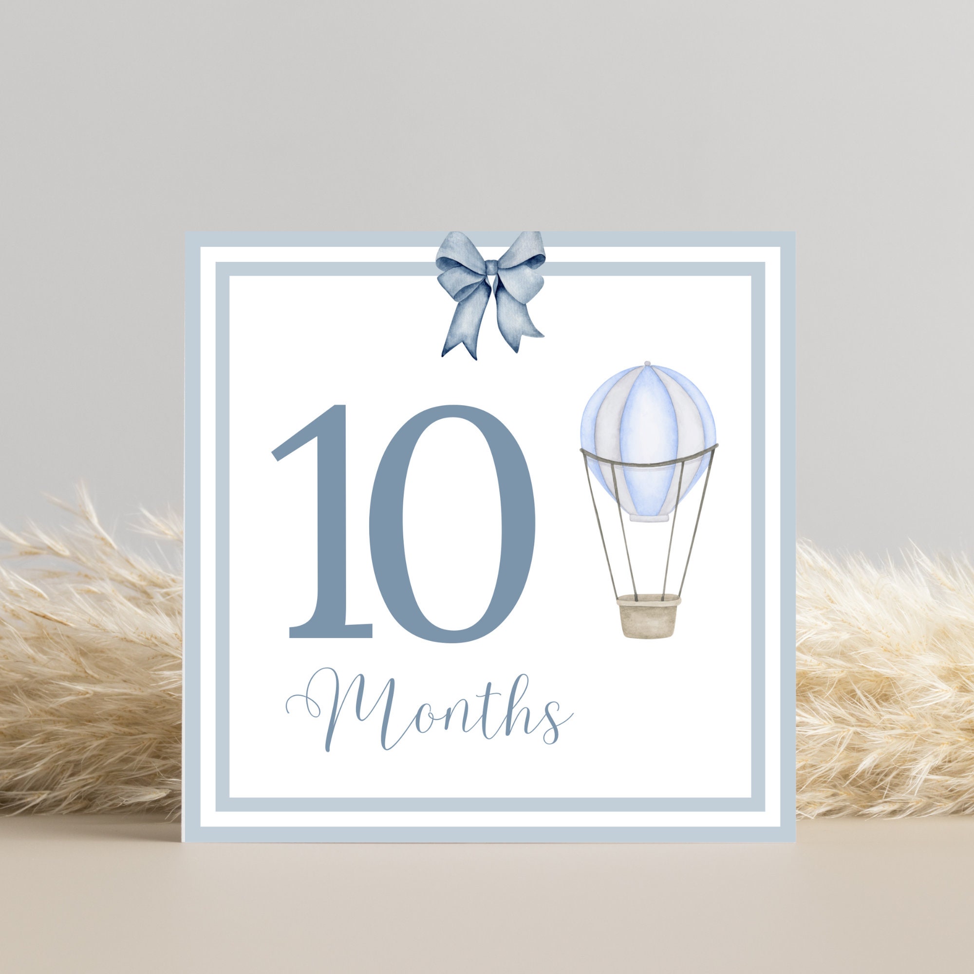 Classic Baby Boy Monthly Milestone Cards Digital Downloadable Printable ...