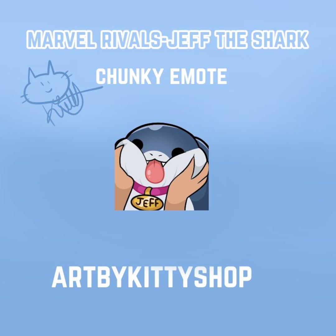 Jeff the Land Shark Static Emote / Twitch Emotes / Marvel Rivals Emotes ...