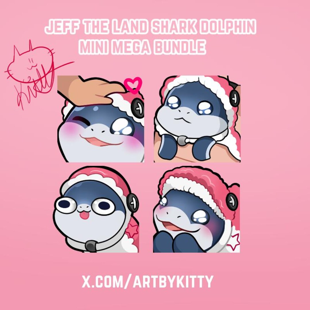 Jeff the Land Shark Emotes: Dolphin Costume, Twitch/discord (digital ...