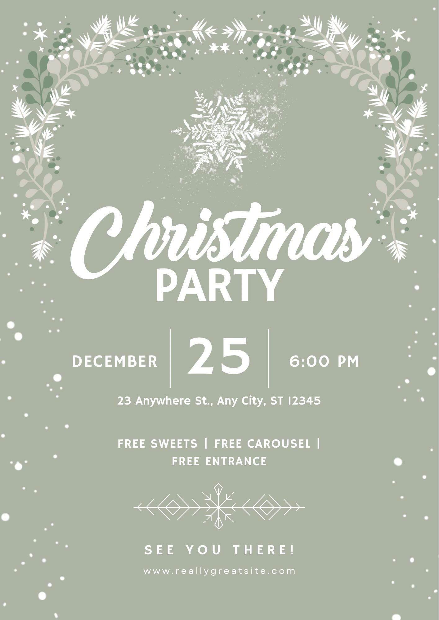 Editable Christmas Invitation - Etsy