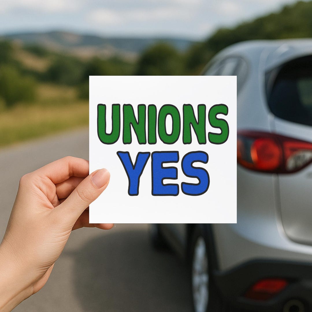 Unions Yes Car Magnet: Pro-union Decal Progressive Political Statement ...